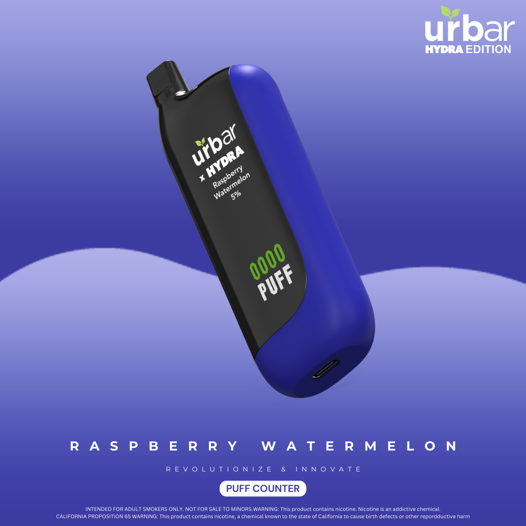 Urbar x Hydra Puff Counter Disposable Vapes | 5000 Puffs | 10-Pack Bulk ...