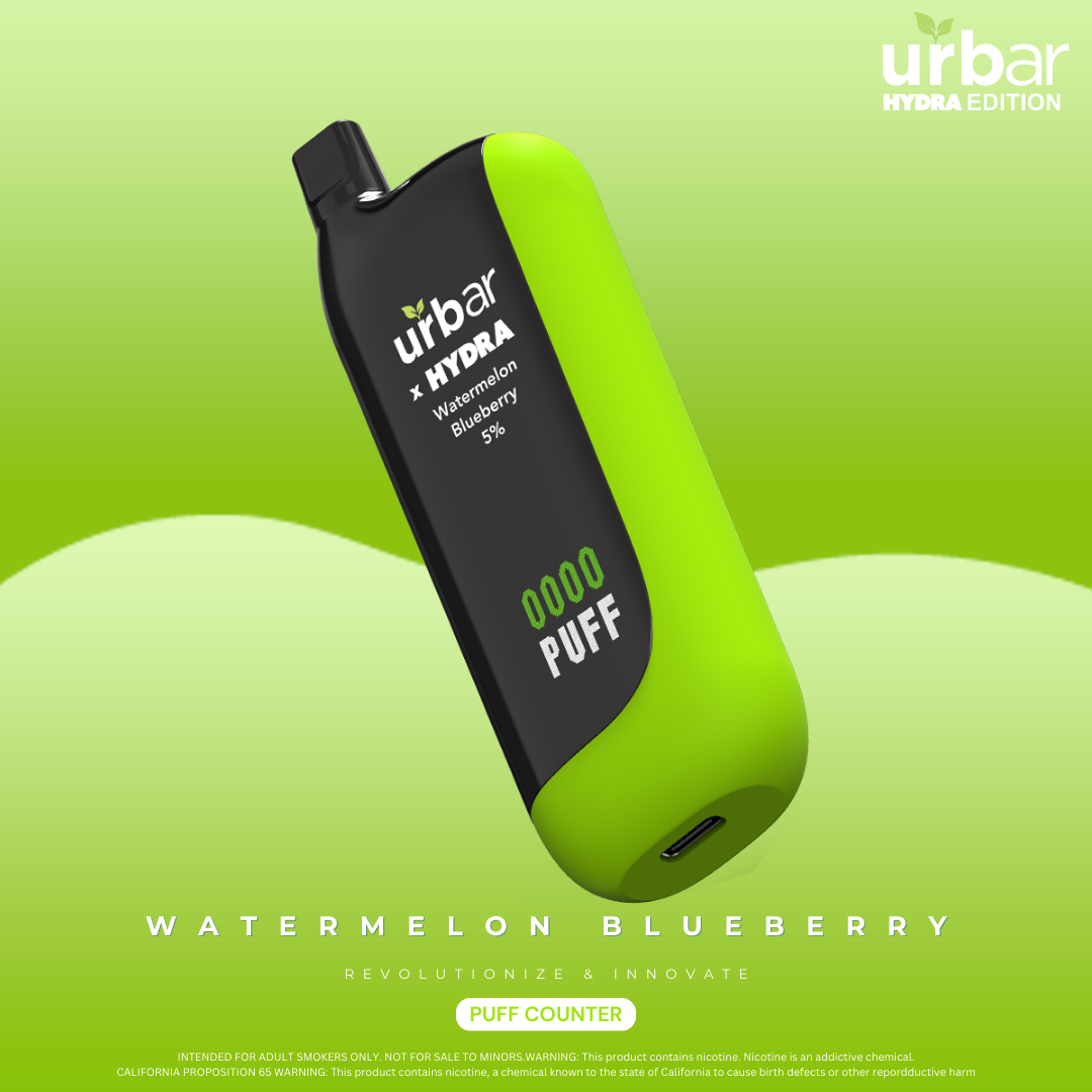 Urbar x Hydra Puff Counter Disposable Vapes | 5000 Puffs | 10-Pack Bulk ...